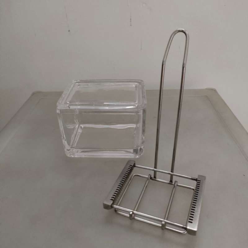 Promo staining jar deluxe 20 slide stainless rack staining dish ...