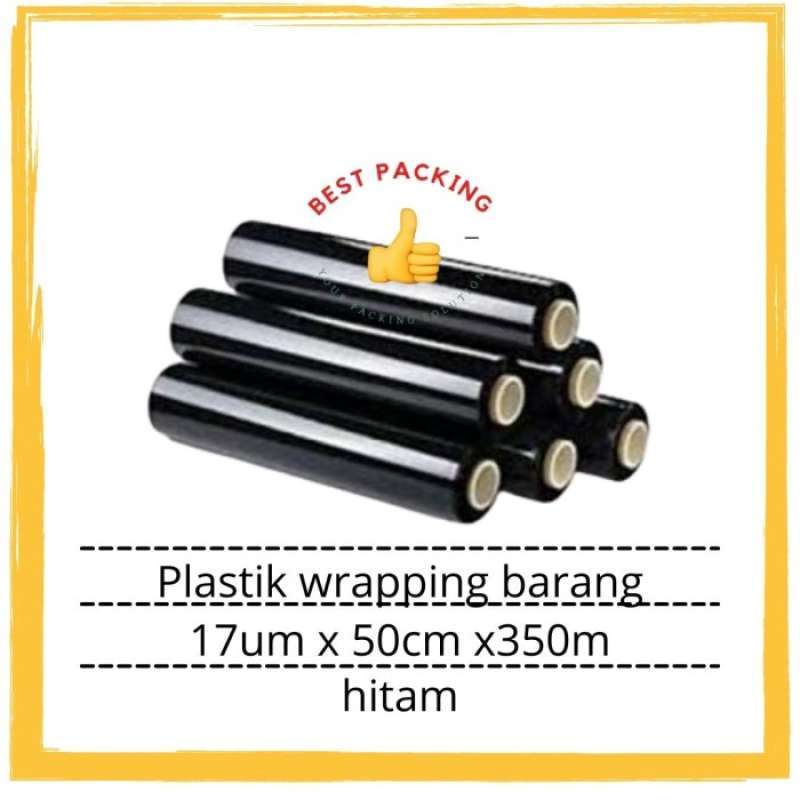 Promo Plastik wrap - Plastik wrapping barang hitam 17um x 50cm x 350m ...