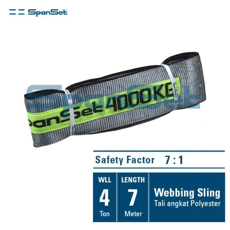 Jual Spanset Webbing Sling 2ply B4000-7mtr Wll 4 Ton, Panjang 7 Meter ...