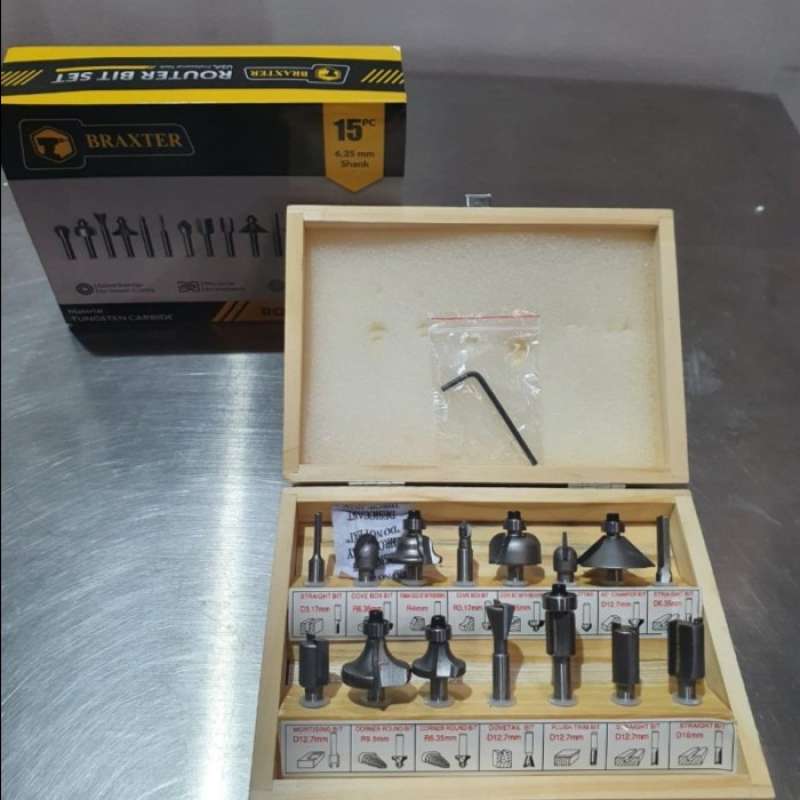 Promo Auger Bit Set Mata Router Trimmer Bit Set Braxter Tungsten Diskon ...