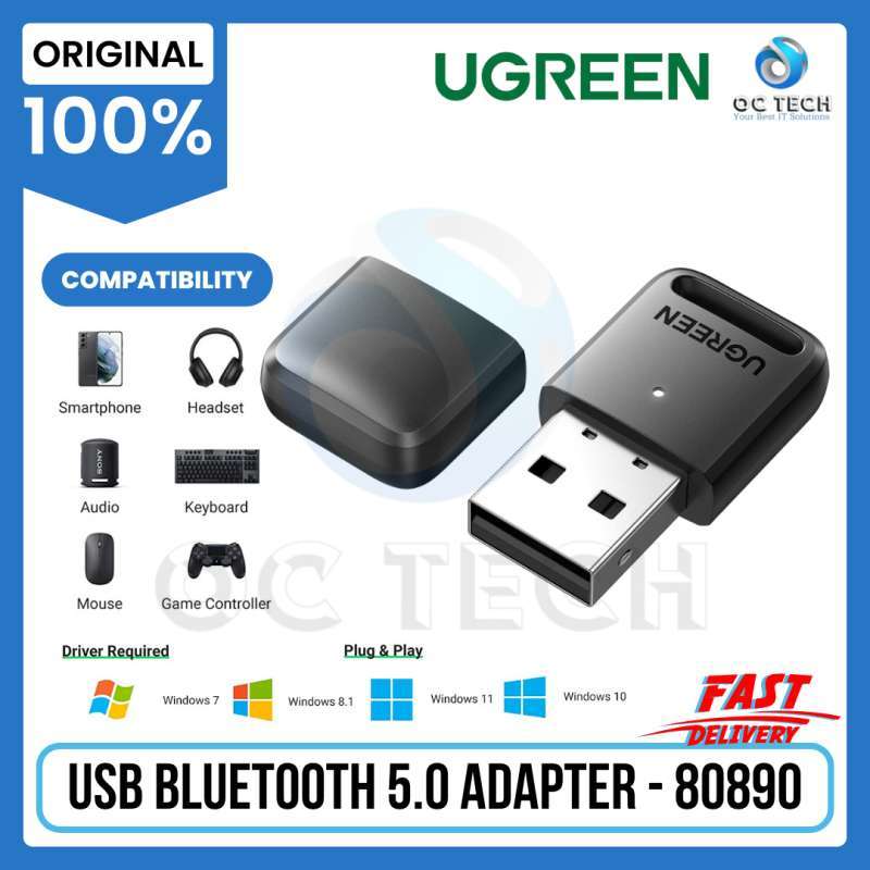 Jual USB Bluetooth 5.0 Adapter Transmitter Receiver Dongle PC Ugreen ...