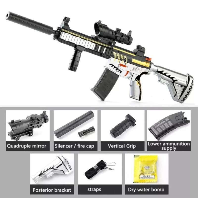 Jual Tembakan Mainan Water Gel Blaster M416 Elektric Versi Kids Toy Di ...