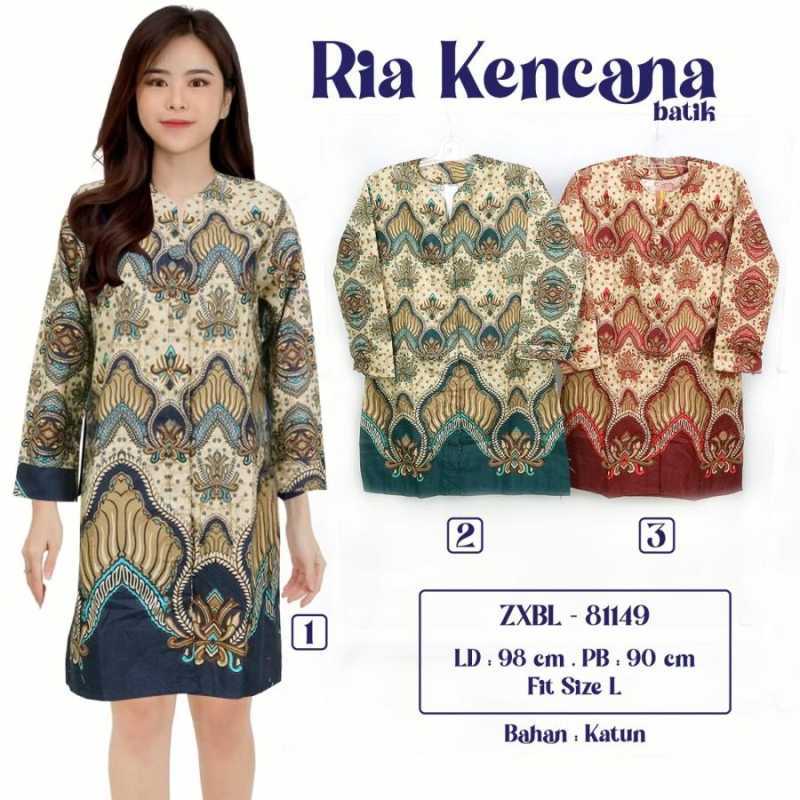 Jual Atasan Batik Modern Cantik Kerja Kantoran Kasual - 2 Di Seller Ria ...