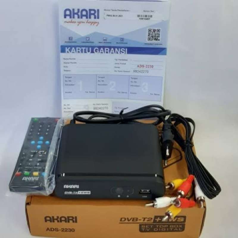 Promo Set Top Box Akari ADS-2230 + EWS DVD-T2 STB Digital Antena TV LCD ...