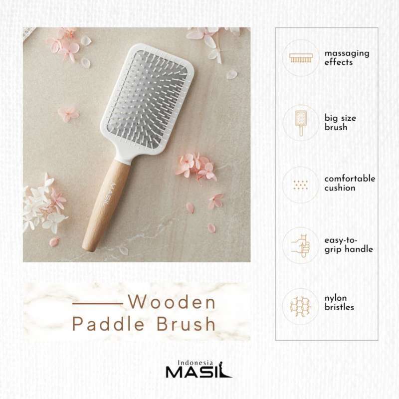 Jual Masil Wooden Paddle Brush Di Seller Masil Indonesia Official Store ...