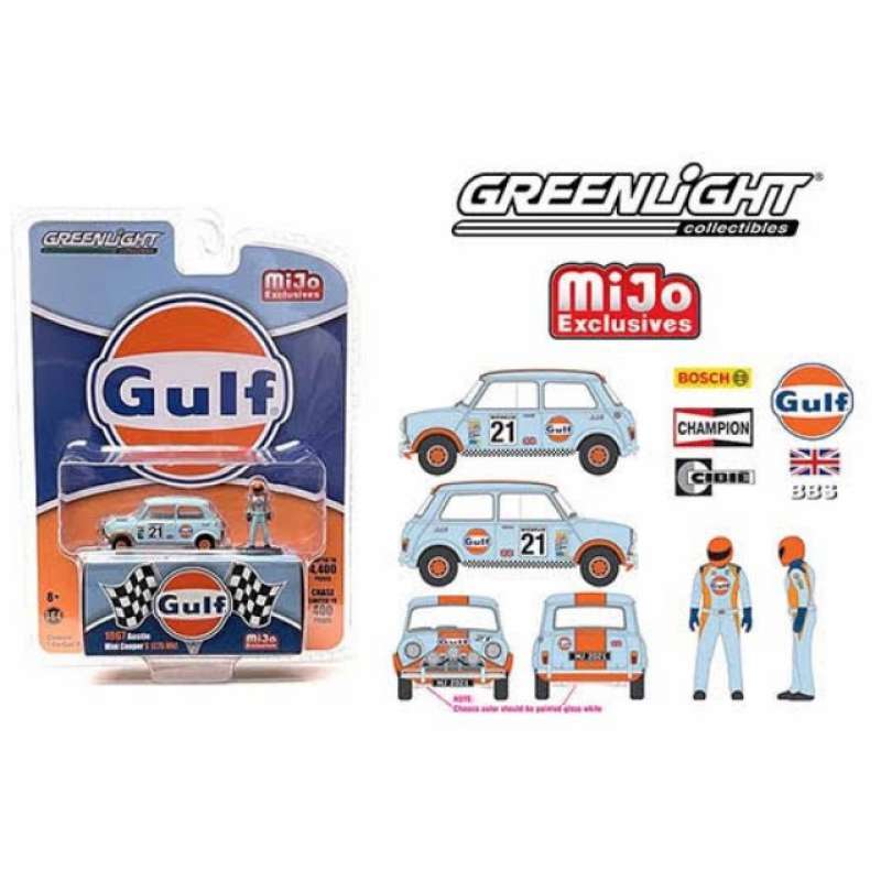 Promo Greenlight Mijo Exclusive Austin Mini Cooper Gulf W/ Driver ...