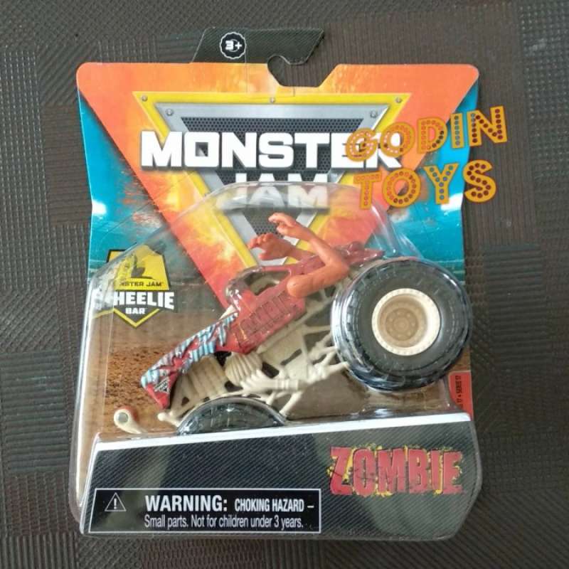 Promo Monster Jam Zombie Bone Yard Trucks 2021 Wheelie Truck Spin ...