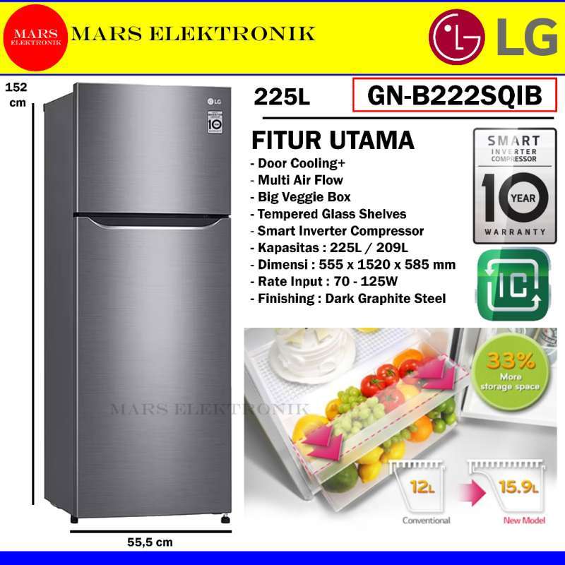 Jual Kulkas Lg 222 Sqib Original, Murah & Diskon Februari 2024 | Blibli