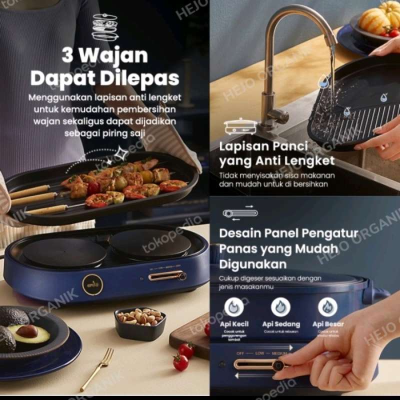Promo BEAR PREMIUM 3IN1 GRILL SHABU HOTPOT BARBEQUE PANCAKE - BISA ...