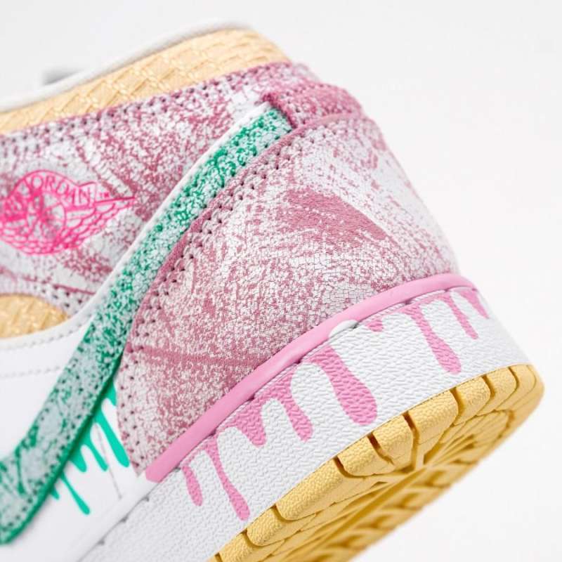 Jual Nike Air Jordan 1 Mid Paint Drip GS (100% Authentic) - 36.5 di ...