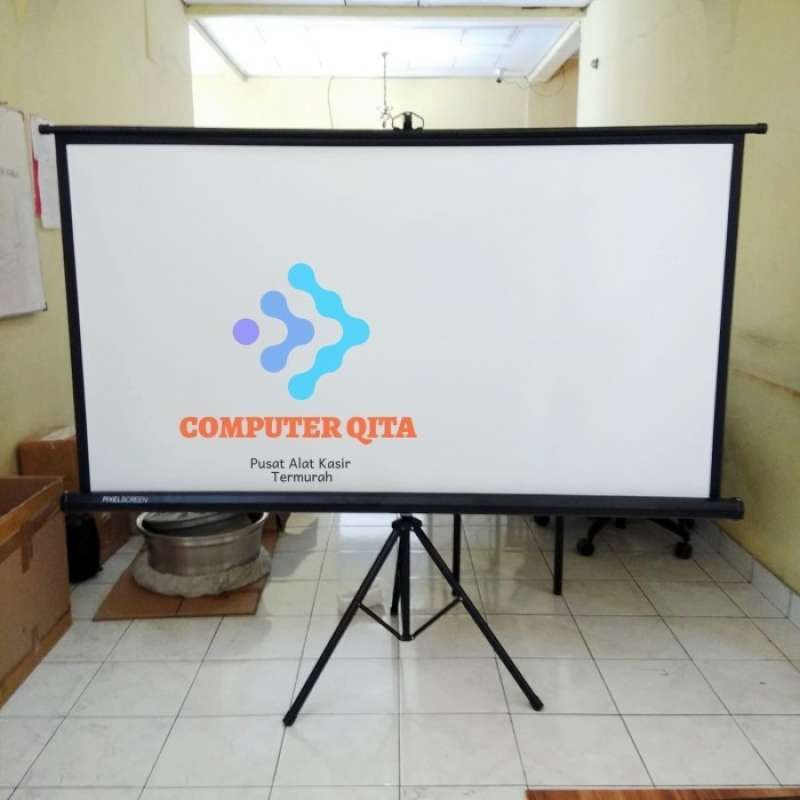 Promo Layar Proyektor Pakai Kaki 70 Screen Projector Tripod 4:3Terlaris ...
