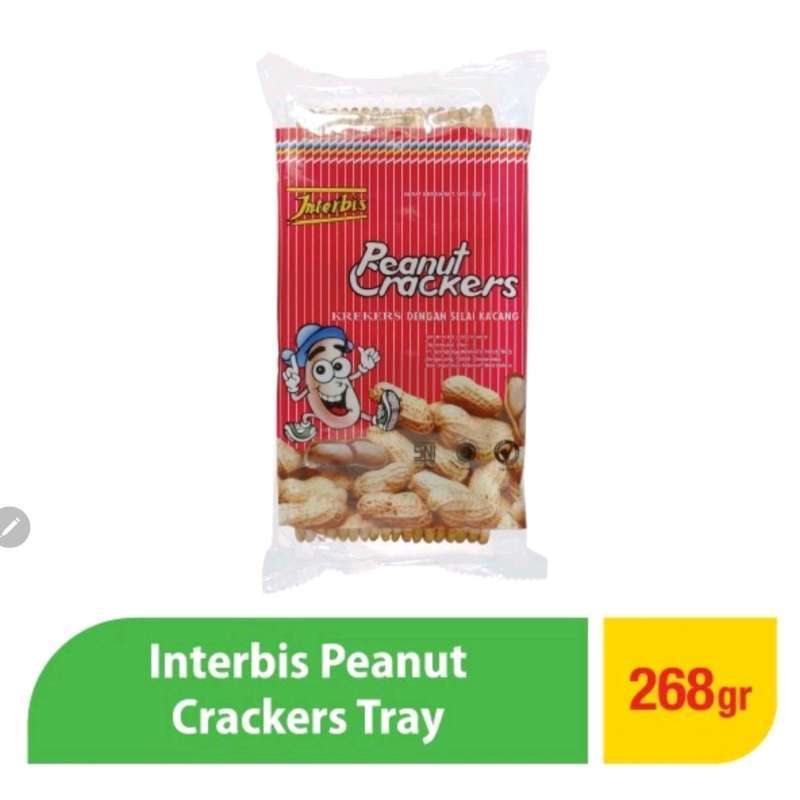 Jual Interbis Peanut Cracker Biskuit Kacang Tray 268 Gr . Di Seller ...