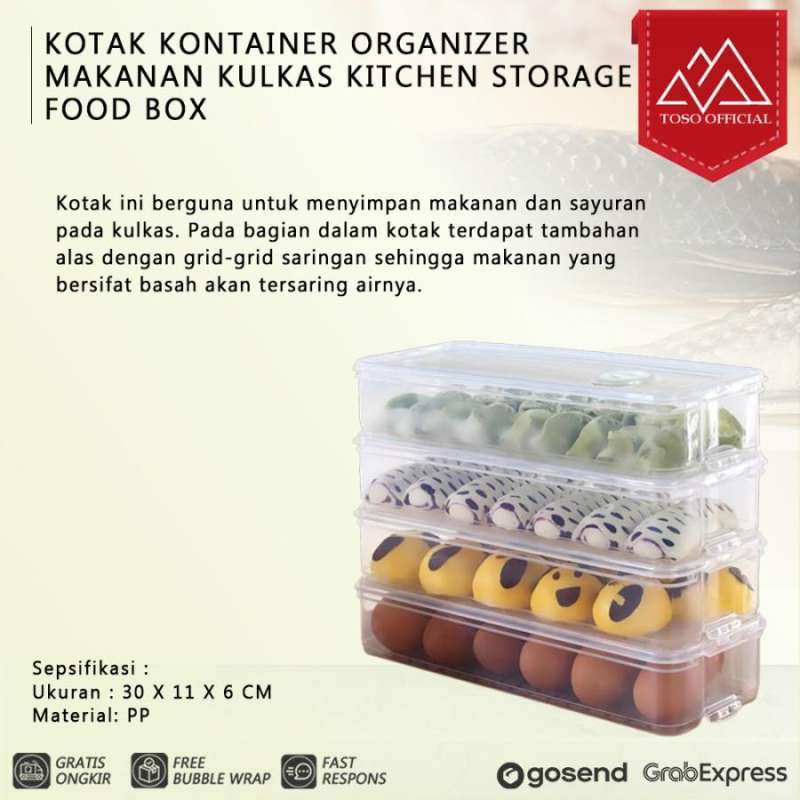 Jual Food Storage + Drain Plate Kotak Container Kulkas Penyimpanan ...