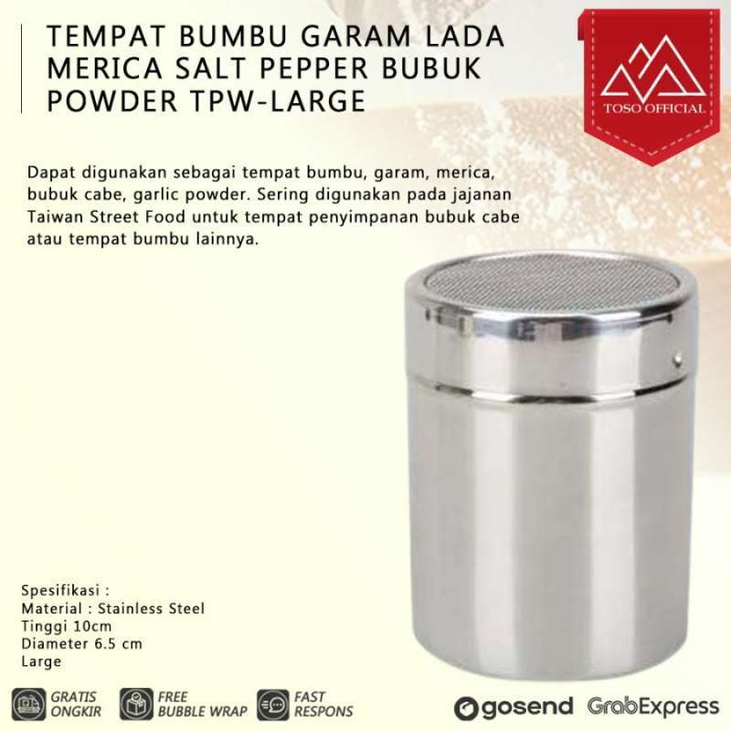 Jual Salt Pepper Shaker Stainless Tempat Bumbu 💯 Harga Murah & Kualitas ...