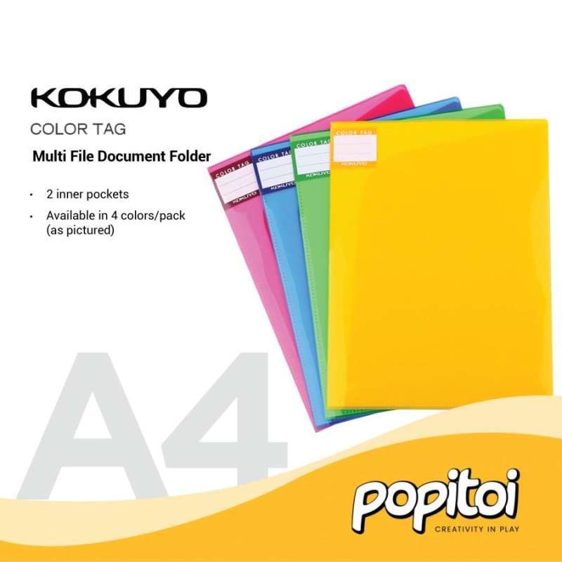 Jual Kokuyo Color Tag Multi File Document Folder Map Bening Lipat ...