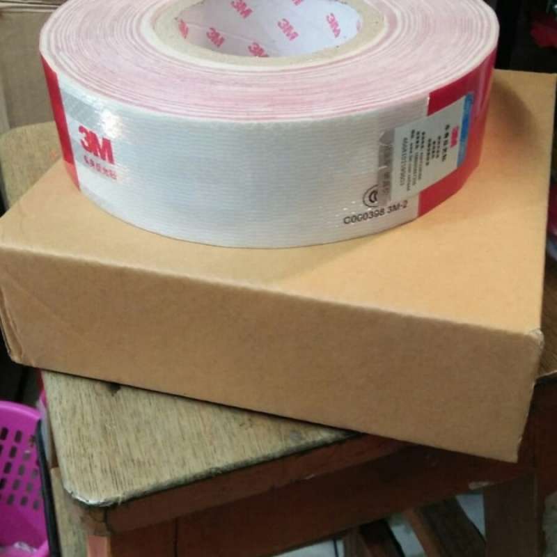 Promo Scotlite reflective diamond grade 3m-stiker merah putih 3m 2×45 ...
