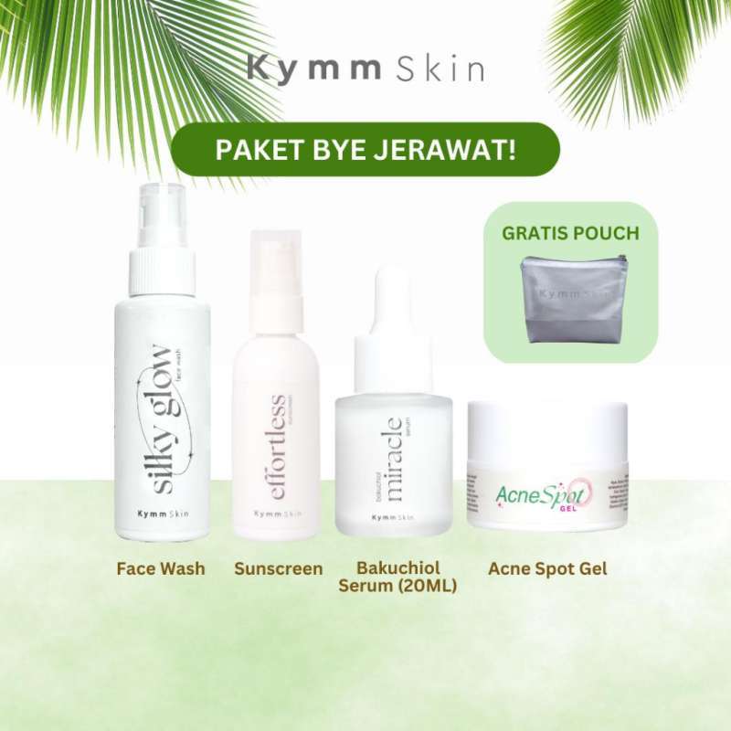 Promo Kymm Skin Anti Acne [face Wash, Bakuchiol Serum 20ml, Effortless ...