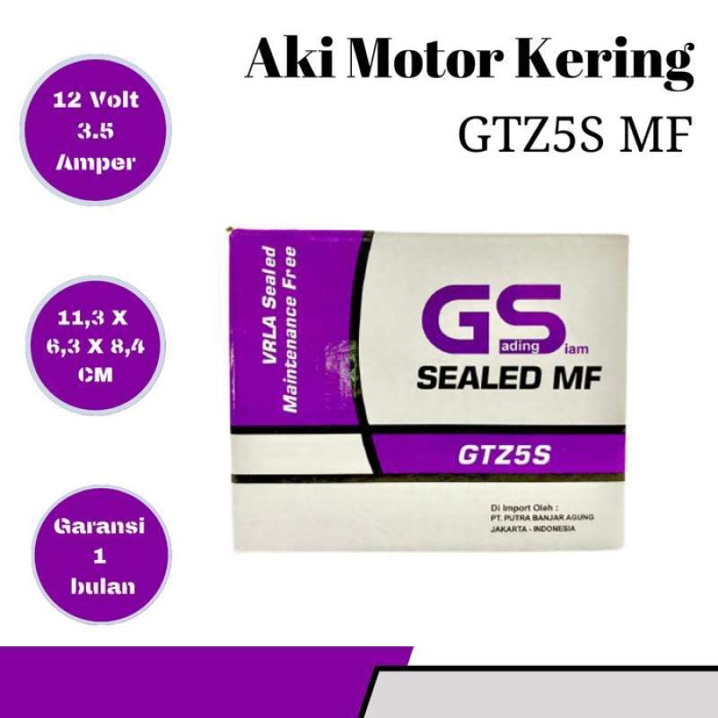 Jual Aki Motor Honda Spacy GTZ5S GS Grand Sonic Accu Kering MF di ...