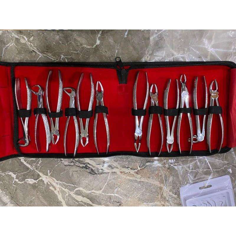 Jual Tang Cabut Gigi Dewasa Isi 12 Stainless / Tooth Porcept Adult Di ...