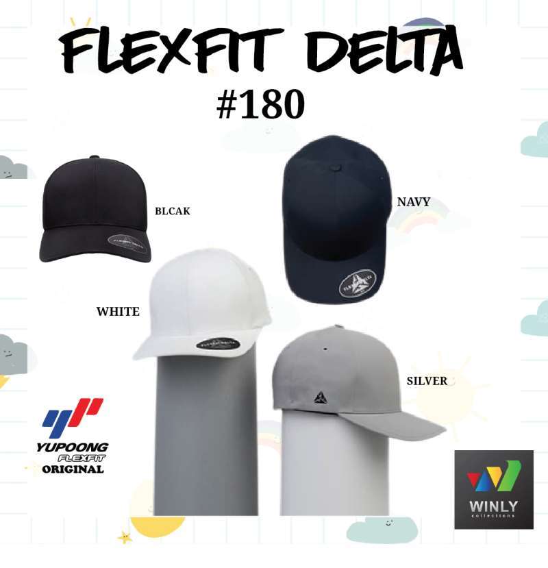 Jual Topi Flexfit Delta 180 #180 Built Up Import Yupoong ORIGINAL 100% ...