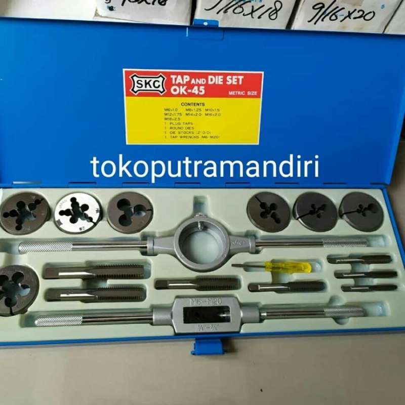 Jual TAP AND DIE SET SKC OK45 M6 - M18 ORIGINAL JAPAN di Seller Putra mandiri teknik - Mangga ...