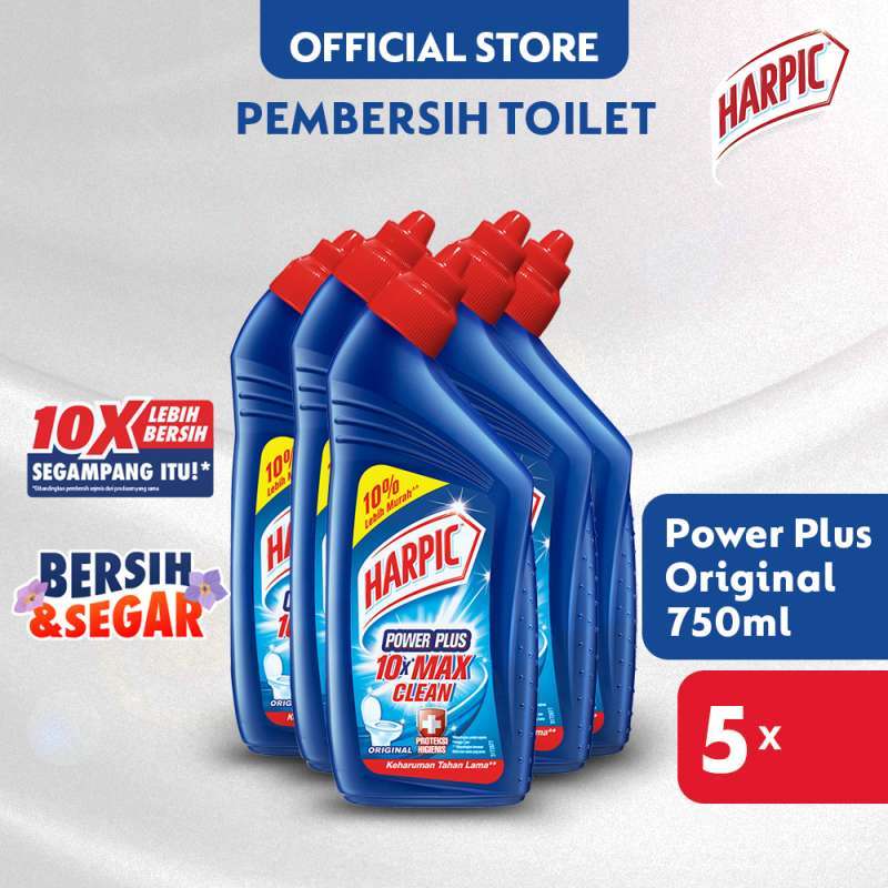 Promo Harpic Power Plus Original Pembersih Toilet 750 ml [5 Pcs] Diskon ...