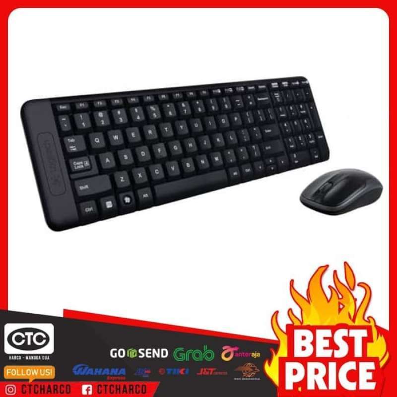 Promo Keyboard Dan Mouse Logitech Mk220 Wireless Mk 220 Pc