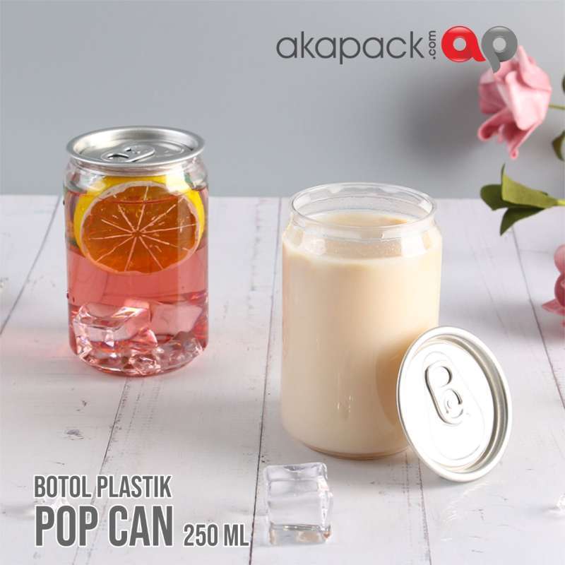 Jual Botol Plastik Pet Can 250ml Tutup Kaleng Pop Can Di Seller Akapack ...