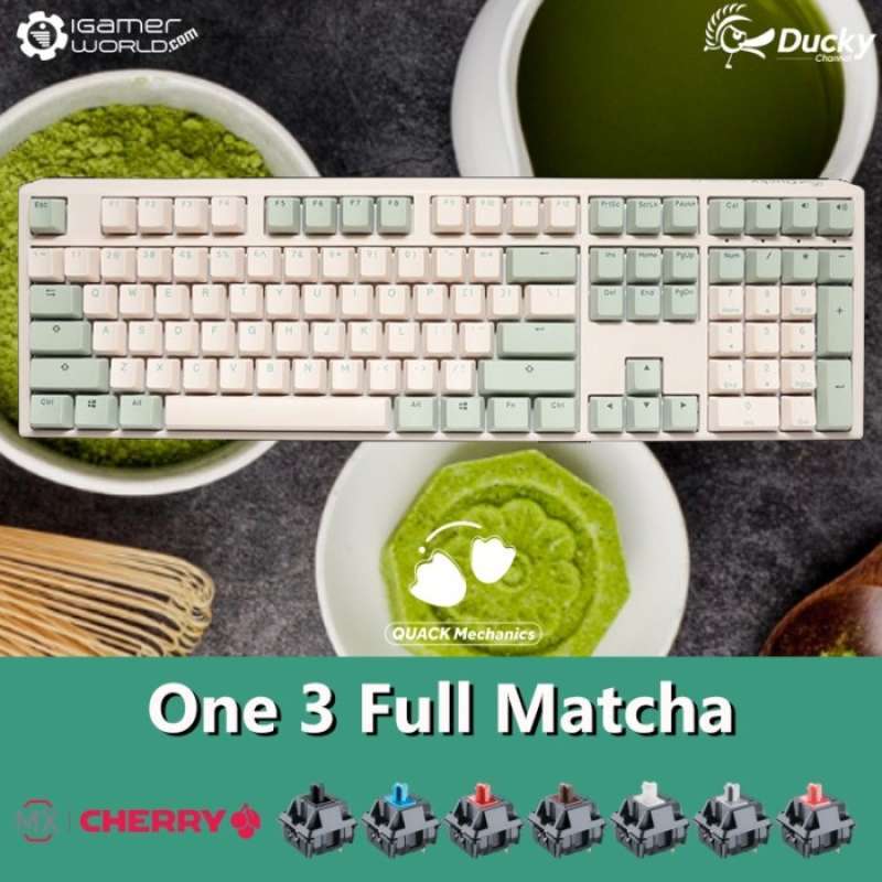 Promo ducky one 3 fullsize matcha hotswap mechanical gaming keyboard ...