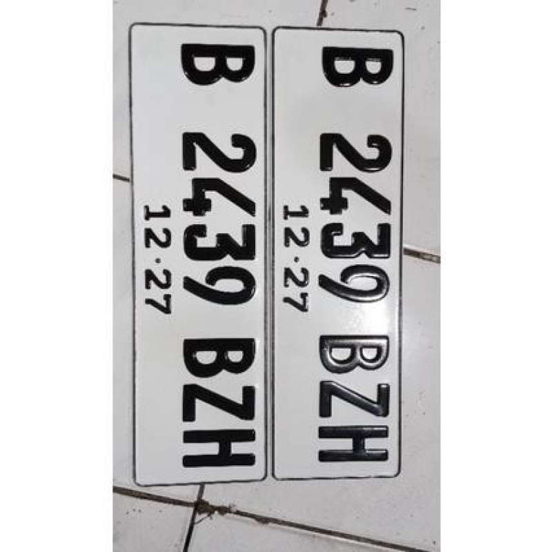 Jual Plat Nomor Mobil Font Terbaru/ Lama Standart Samsat Putih Dan ...