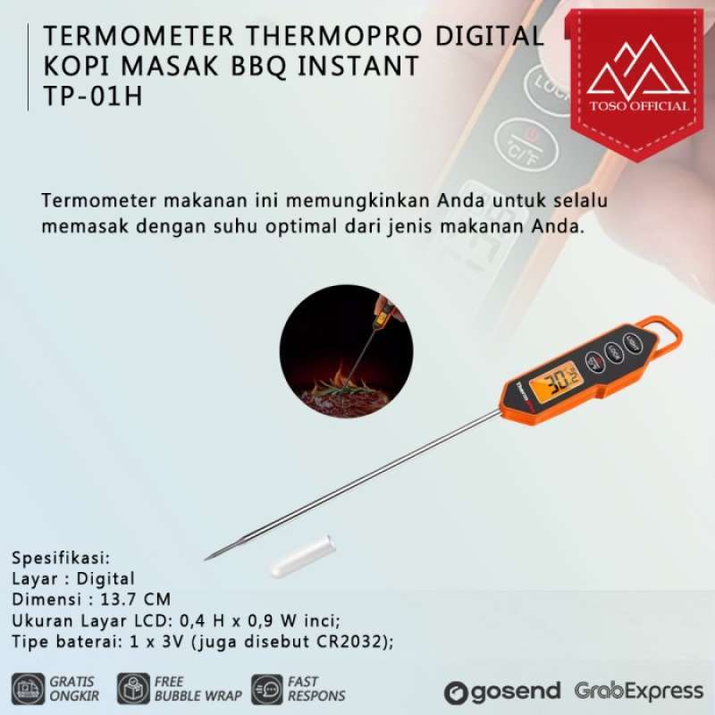 Promo Thermometer Termometer Digital Kopi Masak Bbq Instant Thermopro ...