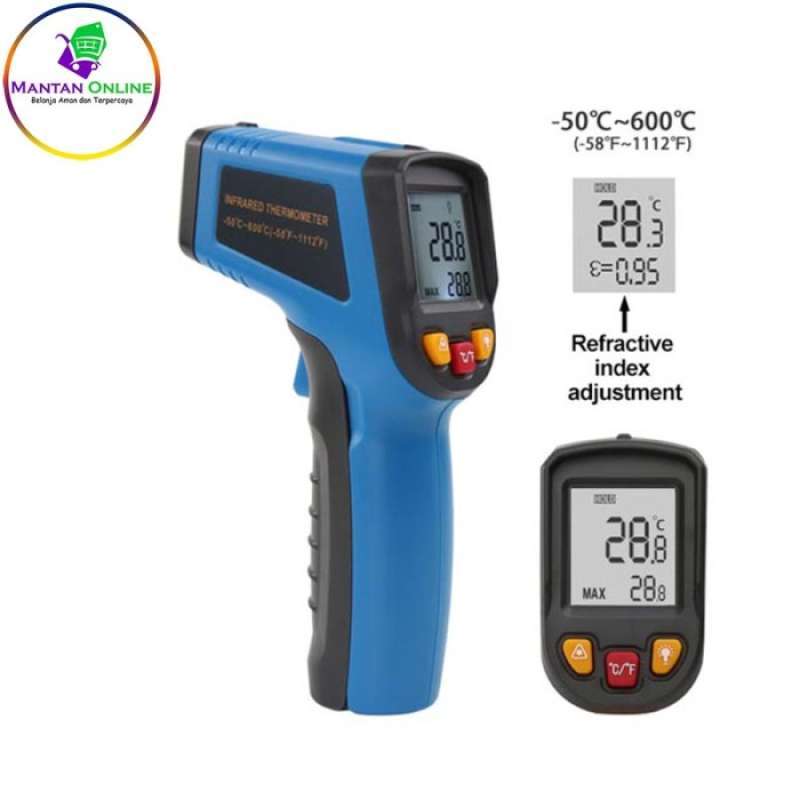 Jual Termometer/thermometer Laser Infrared Kulkas Masak Aquarium Mesin ...