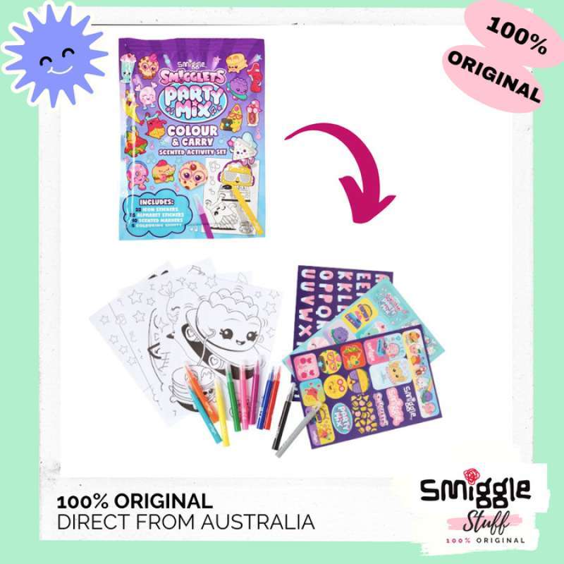 Jual Original Smiggle Activity Kit Mini Colour Carry Uniworld Buku ...