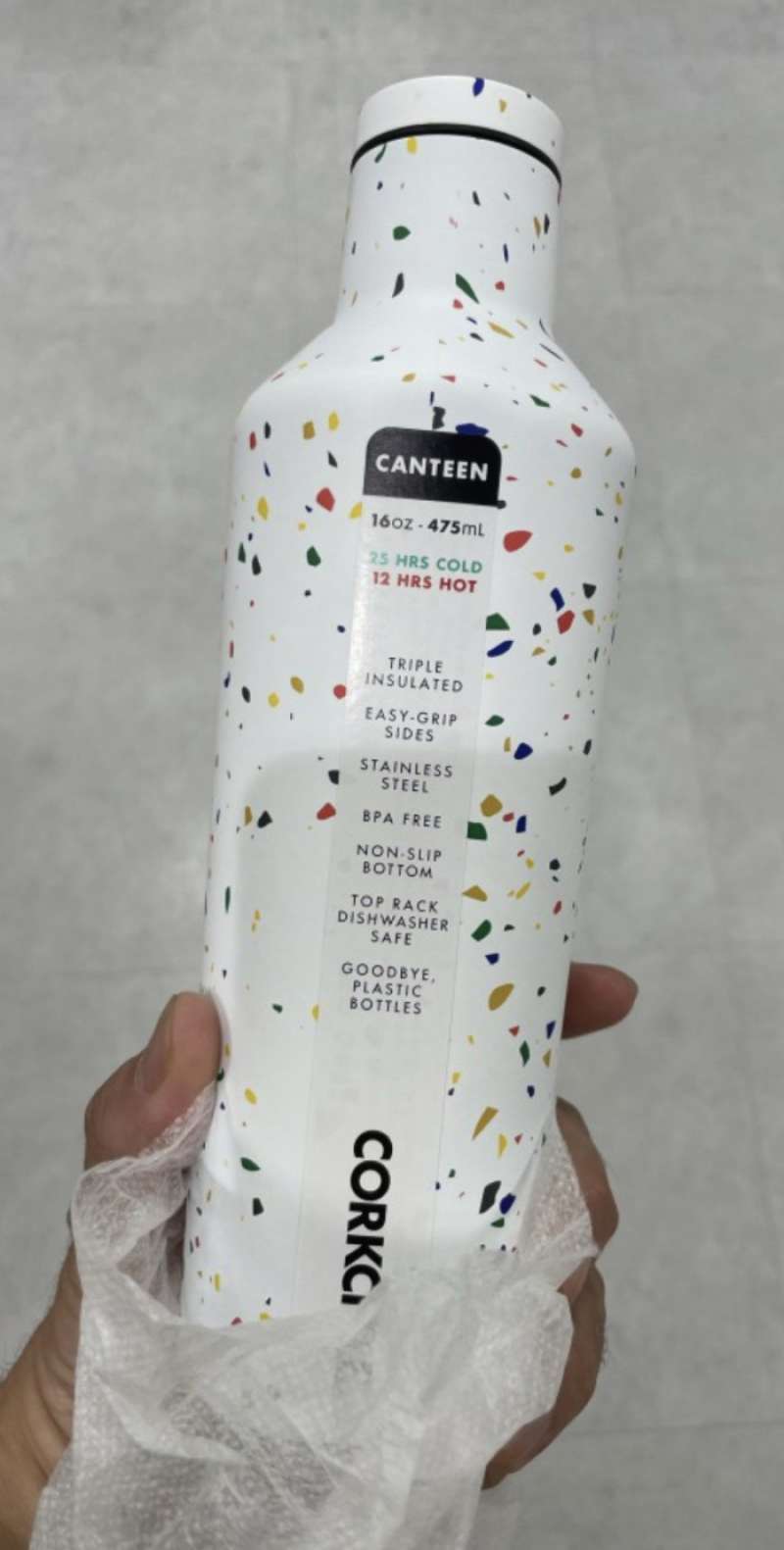 Promo Corkcicle White Terrazzo X Poketo 16 Oz Canteen Botol Minum ...