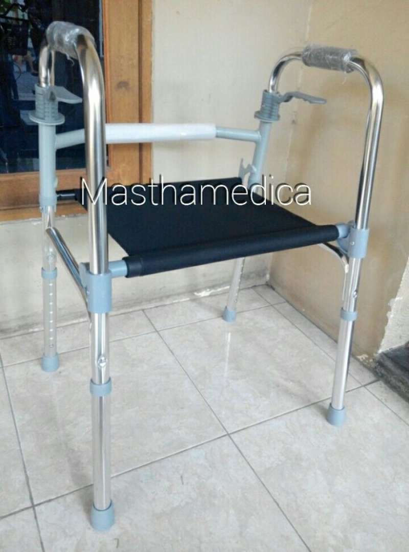 Jual Walker + Tempat Kursi Duduk Alat Latihan Jalan Penderita Pasien ...