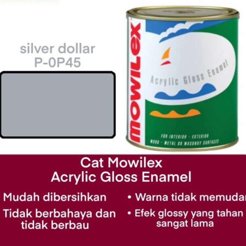 Jual Cat Kayu Besi Mowilex Age 1 Liter P-0p45 Silver Dollar - Tinting ...