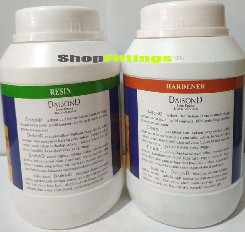 Jual Lem Epoxi Epoksi Kayu Dua Komponen Resin Hardener Two Part Epoxy ...