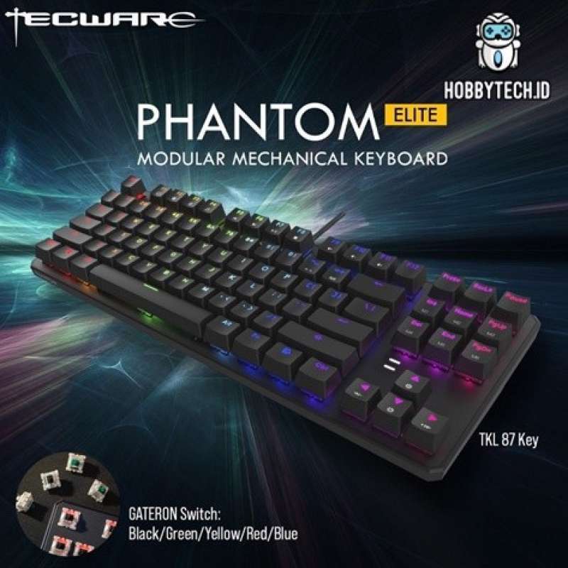 Jual Tecware Phantom Elite 87 Gateron Mechanical Gaming Keyboard di ...