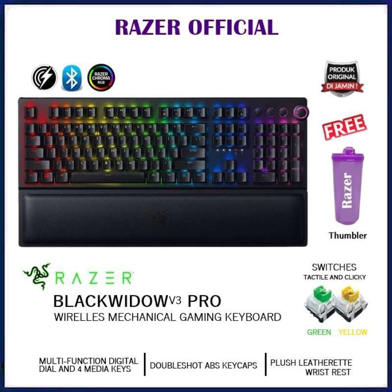 Promo Razer BlackWidow V3 Pro Wireless Mechanical Gaming Keyboard ...