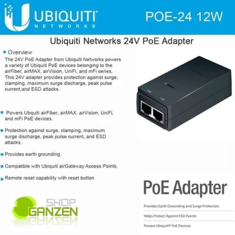 Promo Ubiquiti Adaptor Poe 24v 0,5a / Poe 24v 12w Diskon 23% Di Seller ...