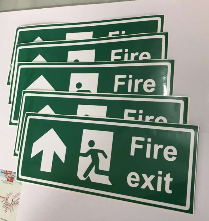 Promo Sign Stiker Fire Exit Tangga Kebakaran Exit Lari Safety Jalur ...
