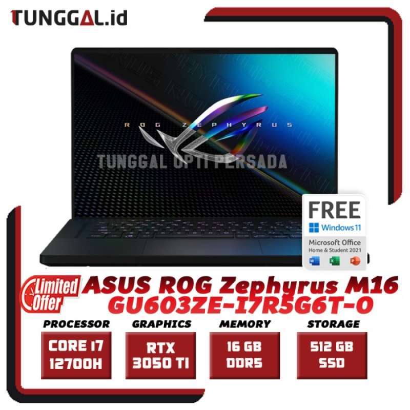 Promo ASUS ROG Zephyrus M16 RTX 3050 Ti i7 12700H 16 IPS 165Hz 16GB W11 ...