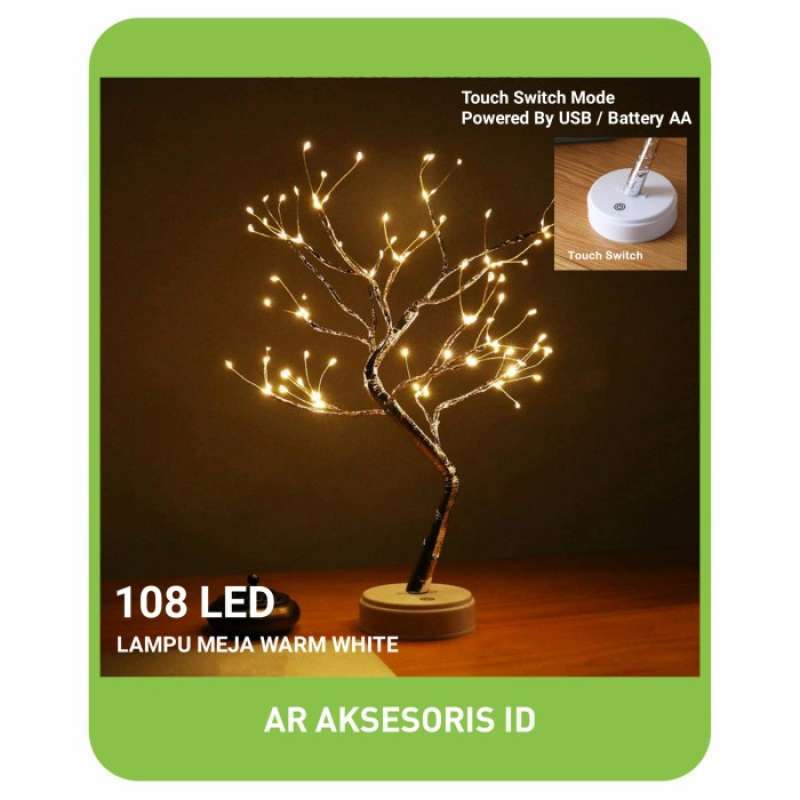 Promo Lampu Meja Led 108 Light Motif Pohon Warm White Hiasan Ruangan ...