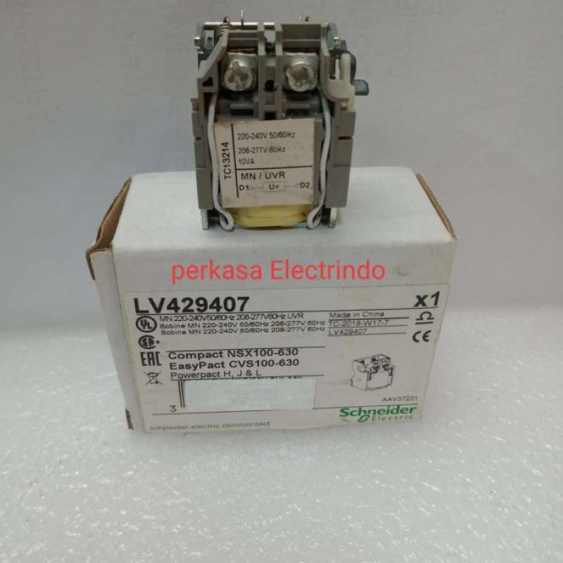 Promo Uvt Schneider Mn Type Nsx. Lv429407 220v Ac Under Voltage Release ...