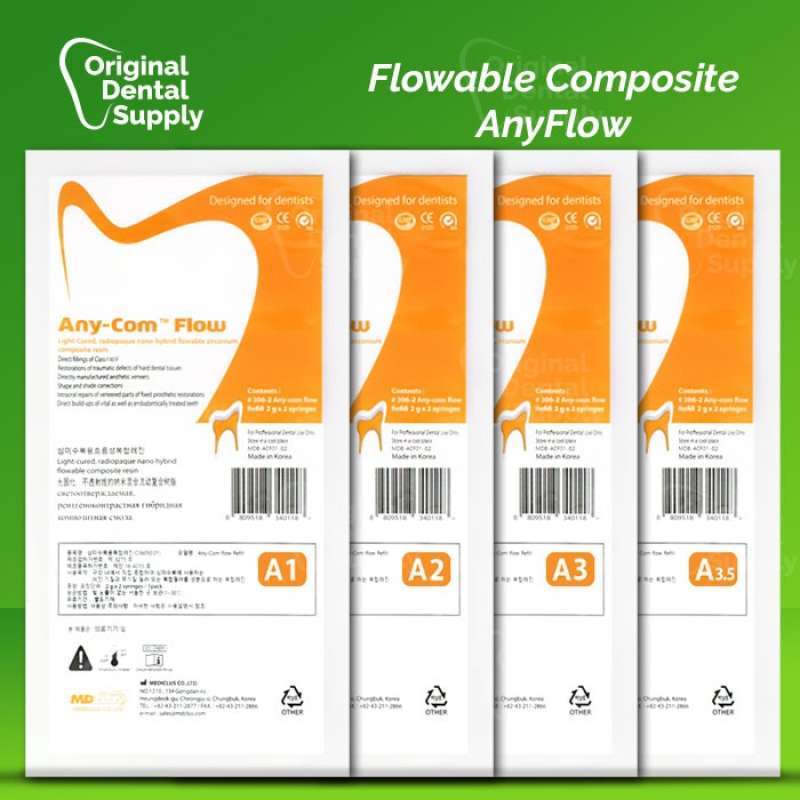 Promo Flowable composite flow Any flow isi 2 Syringe Dental tambalan ...