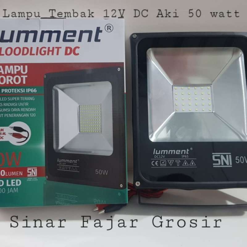 Promo Lampu Tembak DC 12V 50 Watt Lumment Aki / Lampu Sorot DC 12V 50 ...