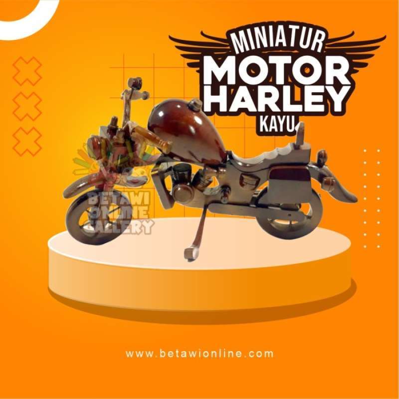 Jual Miniatur Motor Harley Kayu Jati Di Seller Toys Island Store ...