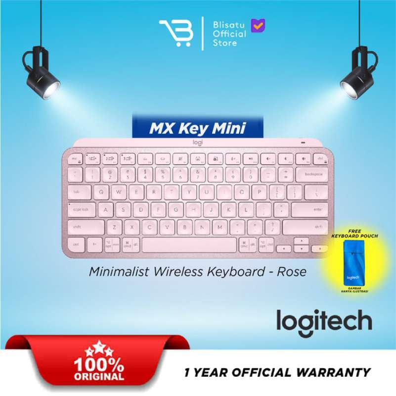 Promo Logitech Mx Keys Mini Wireless Illuminated Keyboard - Rose Diskon ...