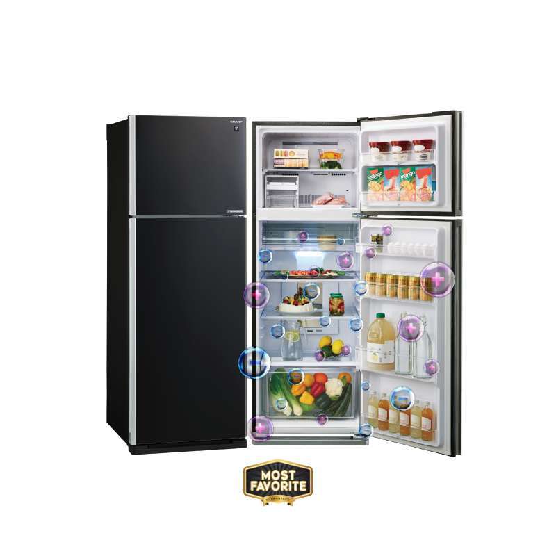 Promo Sharp Sj-ig571pg-bk Kulkas 2 Pintu Grand Vetro Series J-tech ...