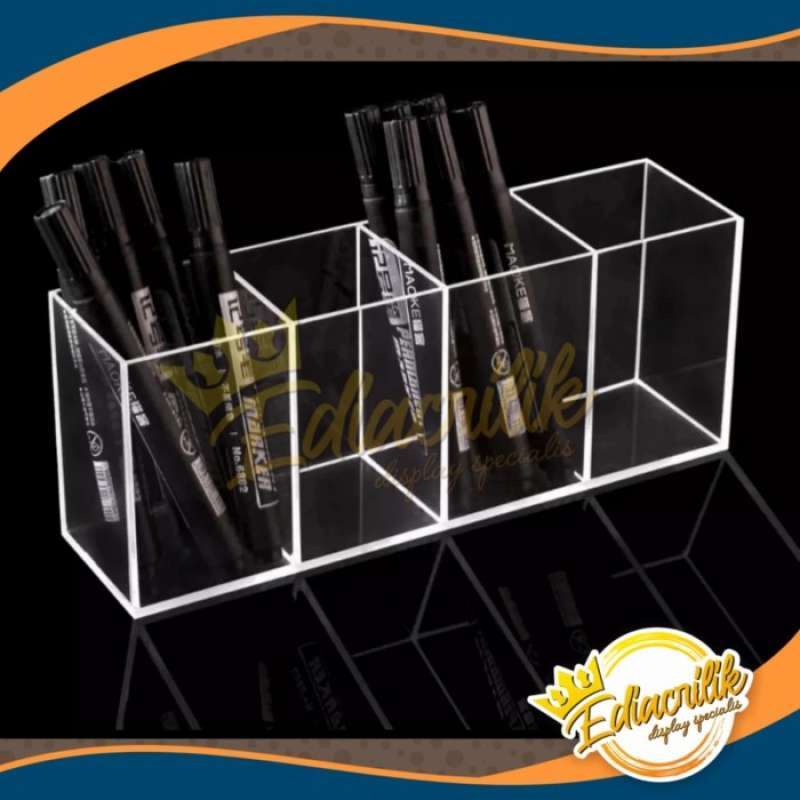 Jual Acrylic Tempat Pulpen/box Atk/multifungsi Di Seller Galelleaa Shop ...